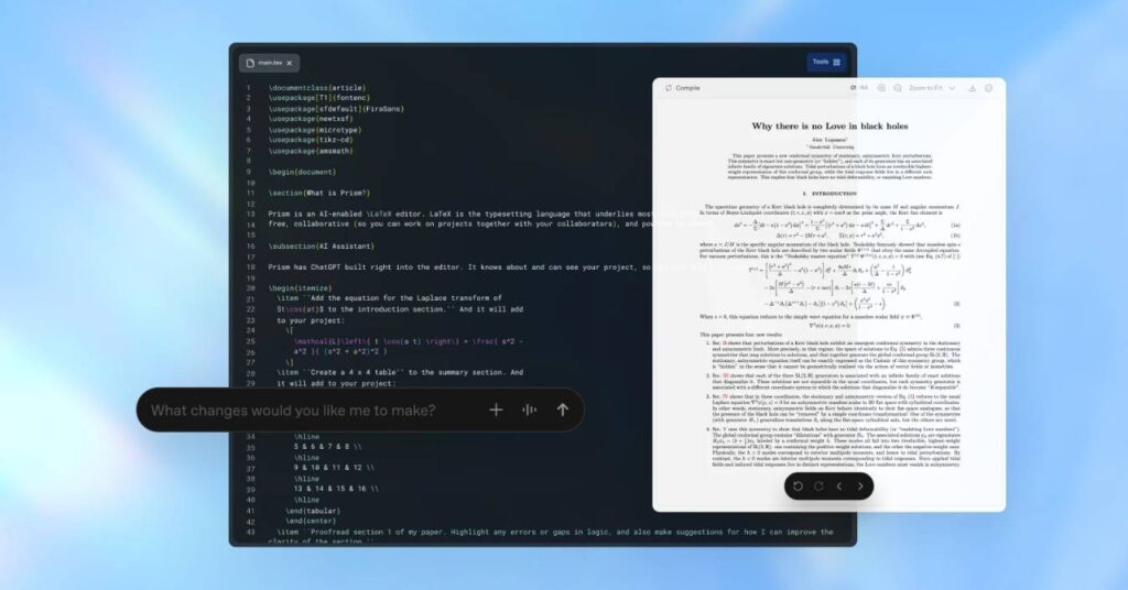 OpenAI Launches Prism, an AI Workspace for Scientists